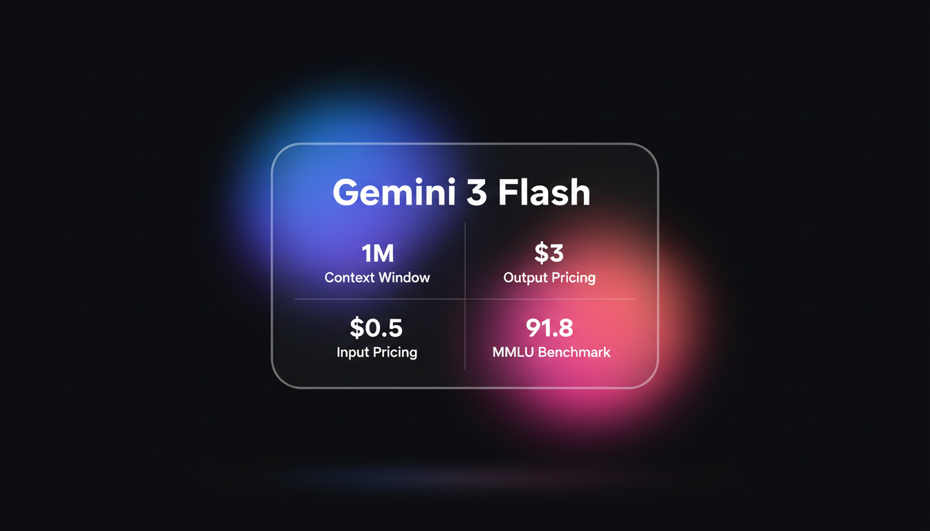 Gemini 3 Flash: 1M Context & 90% GPQA at $0.50/M tokens