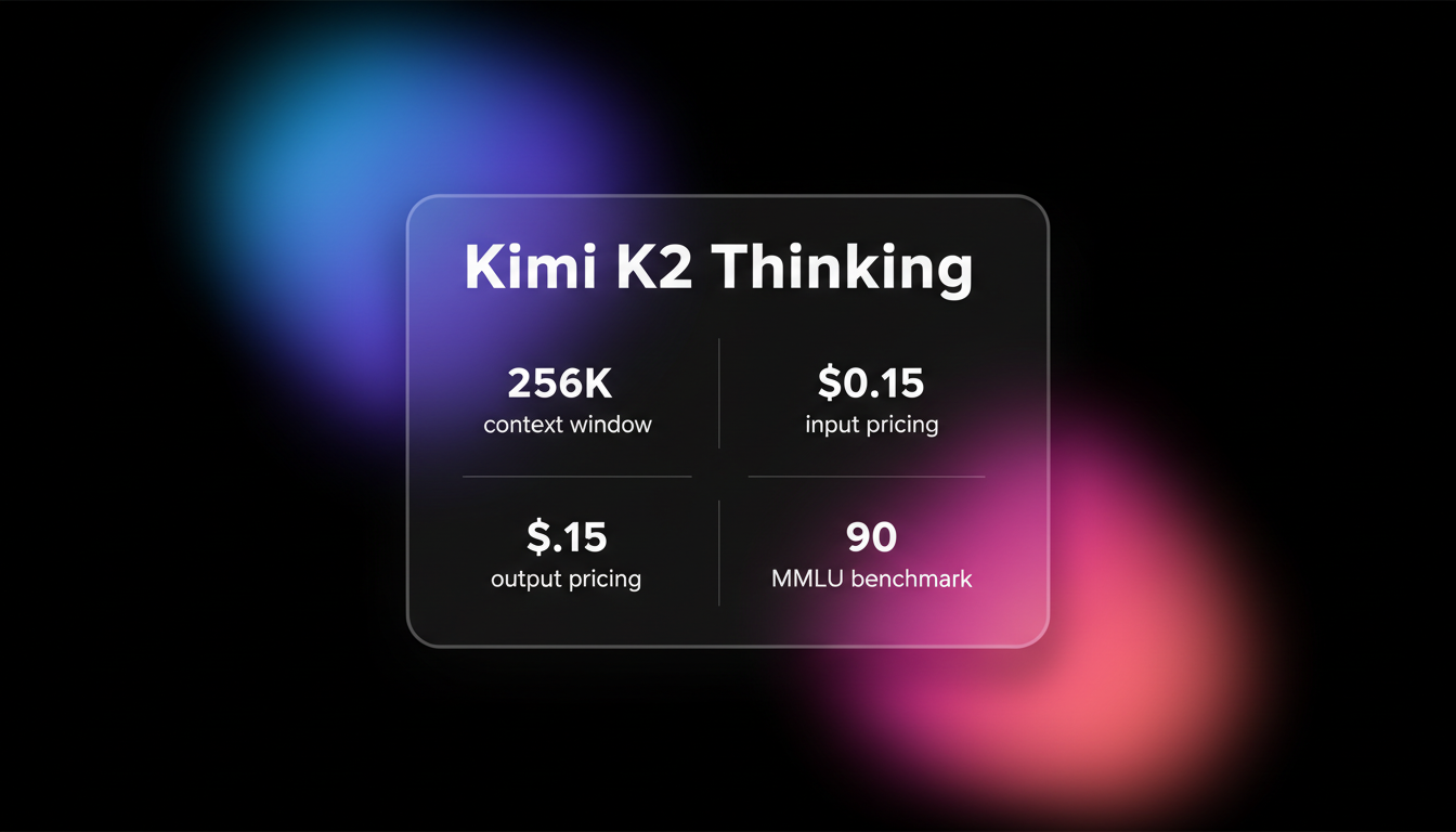 Kimi K2 Thinking: 1T Parameter Open AI with 300 Tool Calls